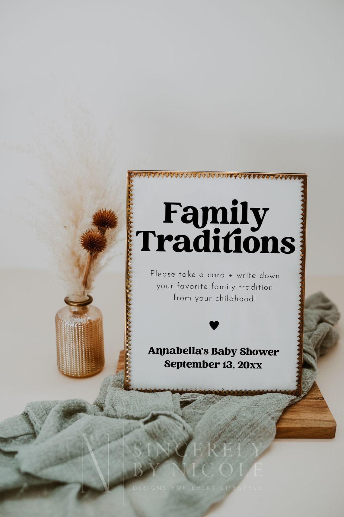 Editable Printable Family Traditions Card Family Traditions - Etsy