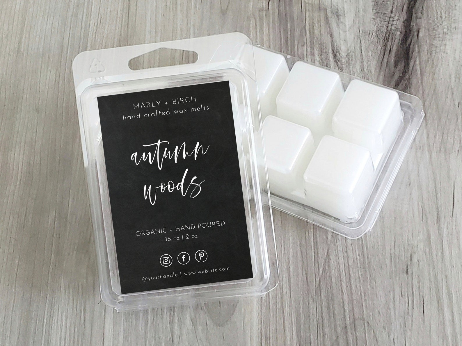 Wax Melt Label Template Modern Minimal Product Label - Etsy