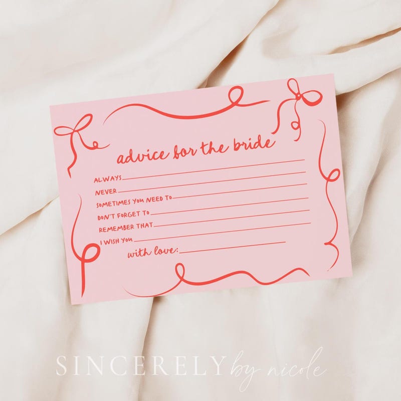 Advice for the Bride - Etsy