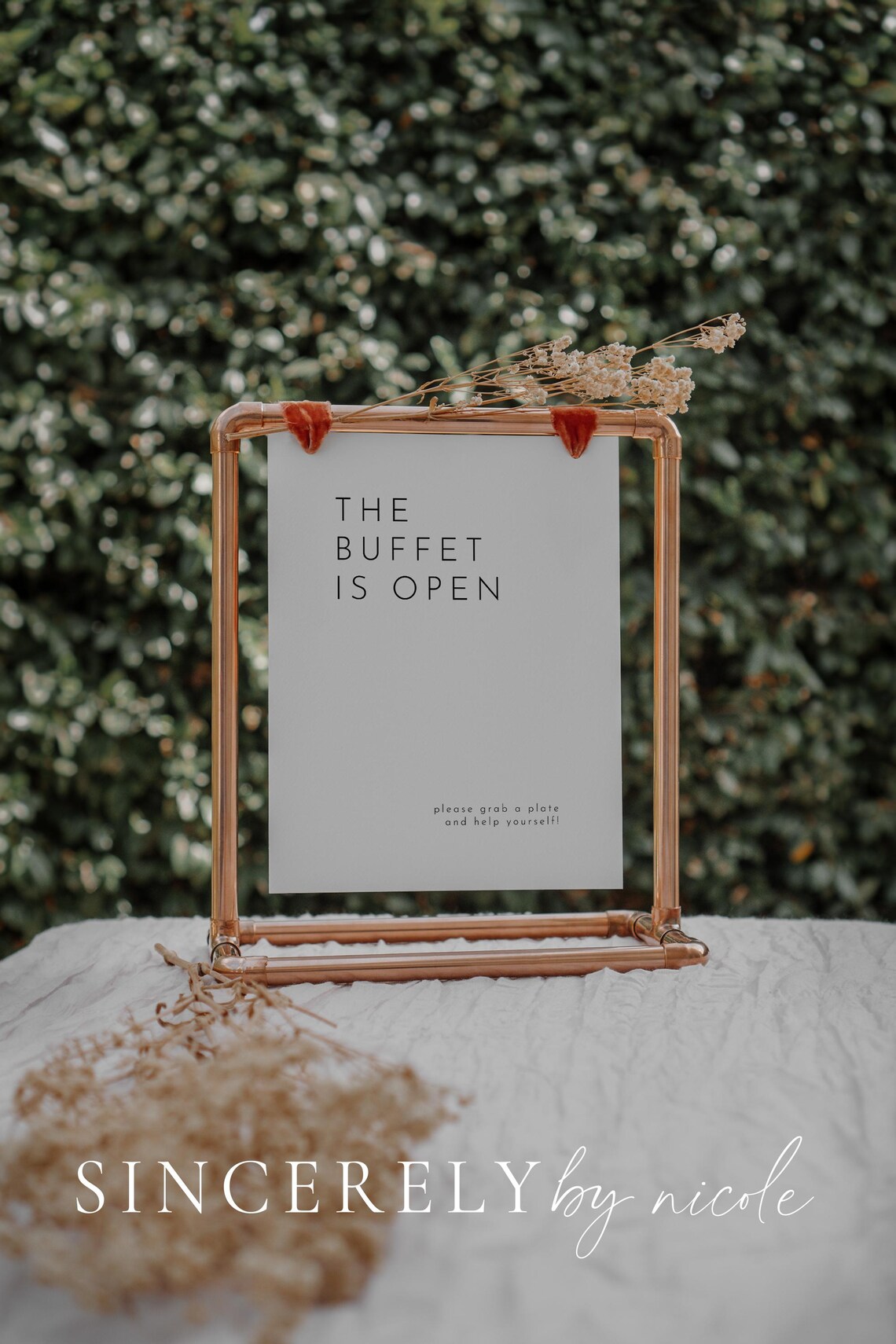 Modern Buffet Table Sign, Wedding Open Buffet Sign, Buffet is Open ...