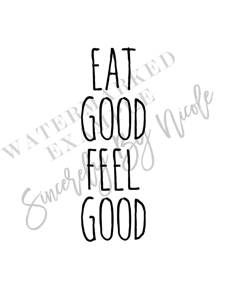 Eat Good Feel Good, Kitchen Printable, Foodie Gift, Kitchen Art Poster ...