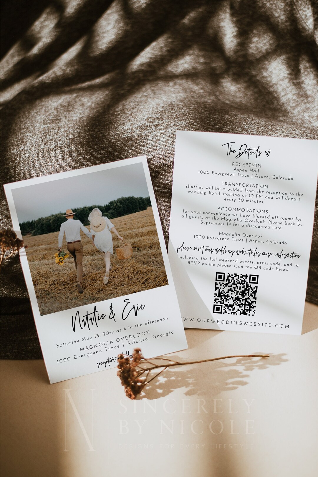 QR Code Wedding Invite, Modern Wedding Invitation Template, Qr Code ...