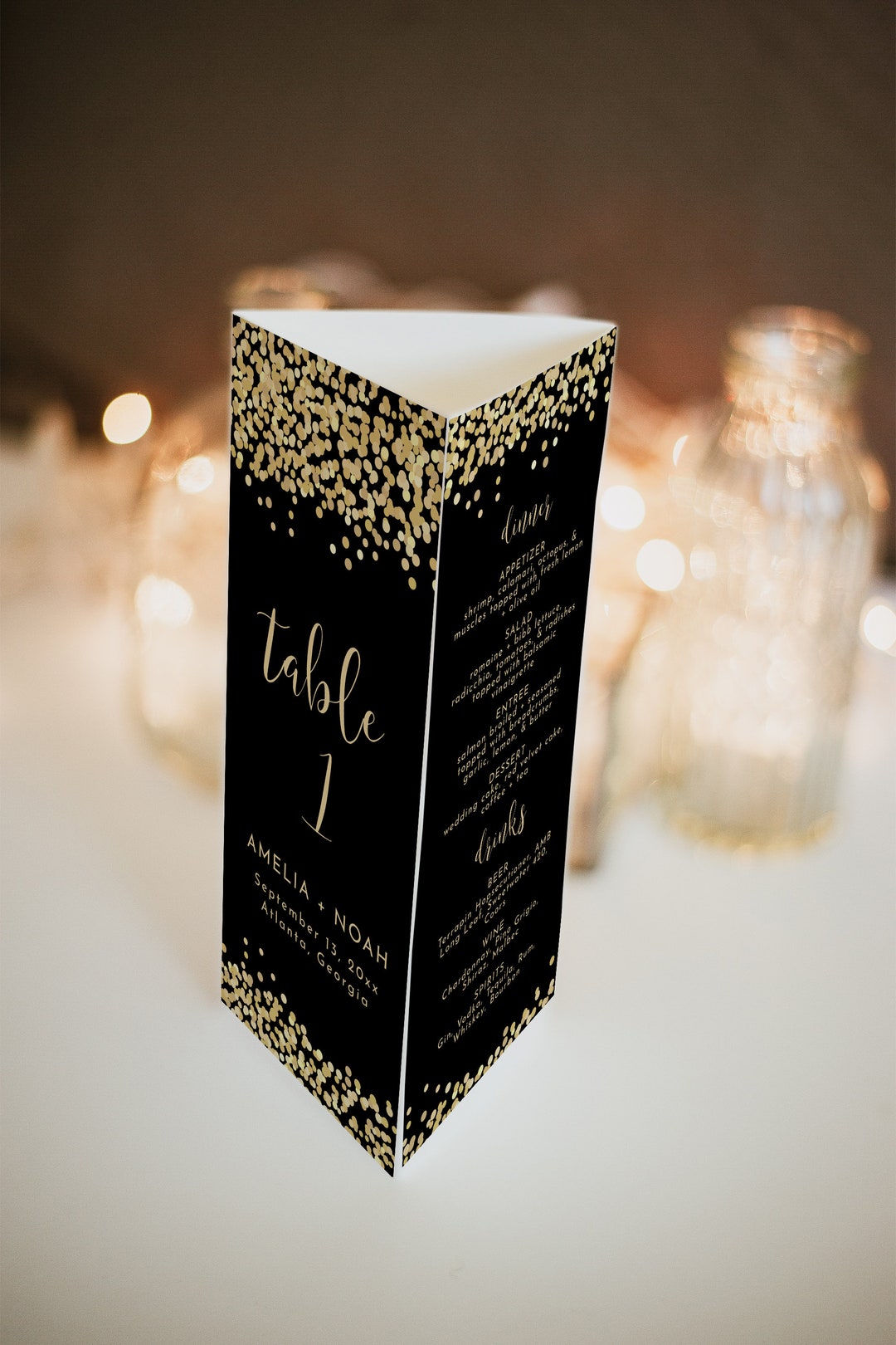 New Years Trifold Table Number Template, Trifold Table Menu Template ...