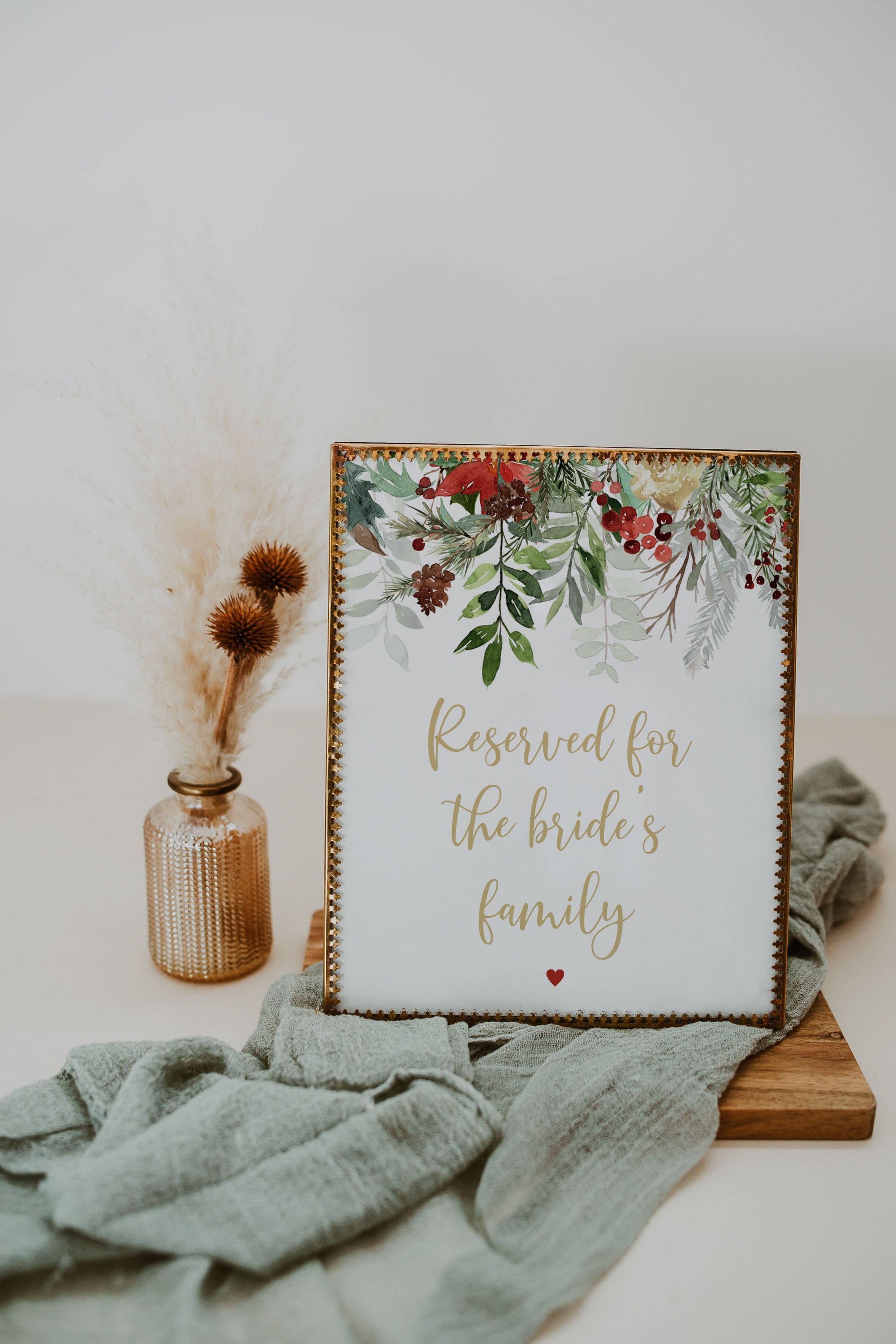 Winter Wedding Sign Bundle, Editable Printable Wedding Sign Template ...