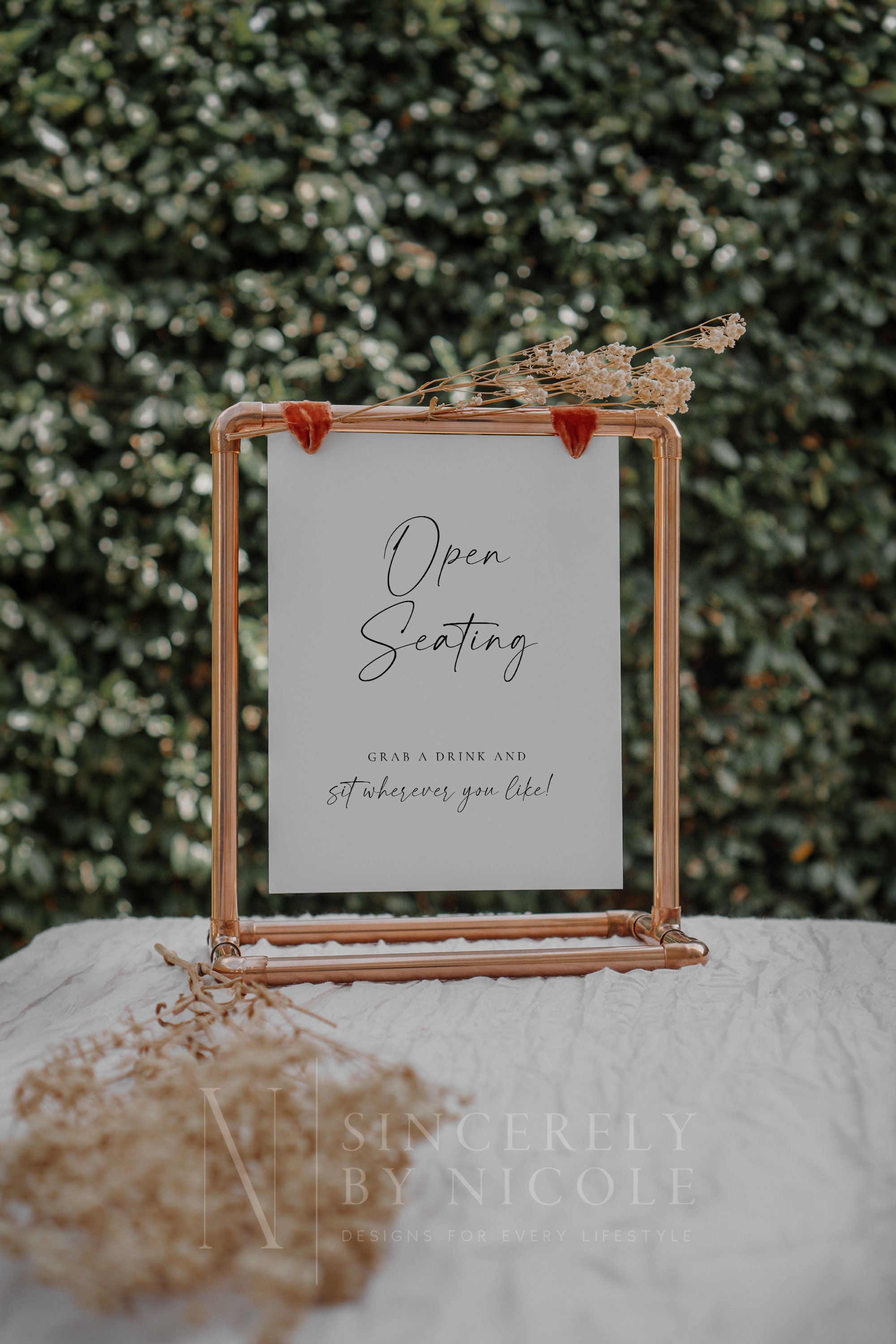 Open Seating Sign Template Printable Open Seating Sign - Etsy