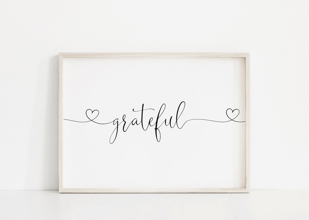 Grateful Sign, Grateful Printable, Grateful Print, Quote Printable ...