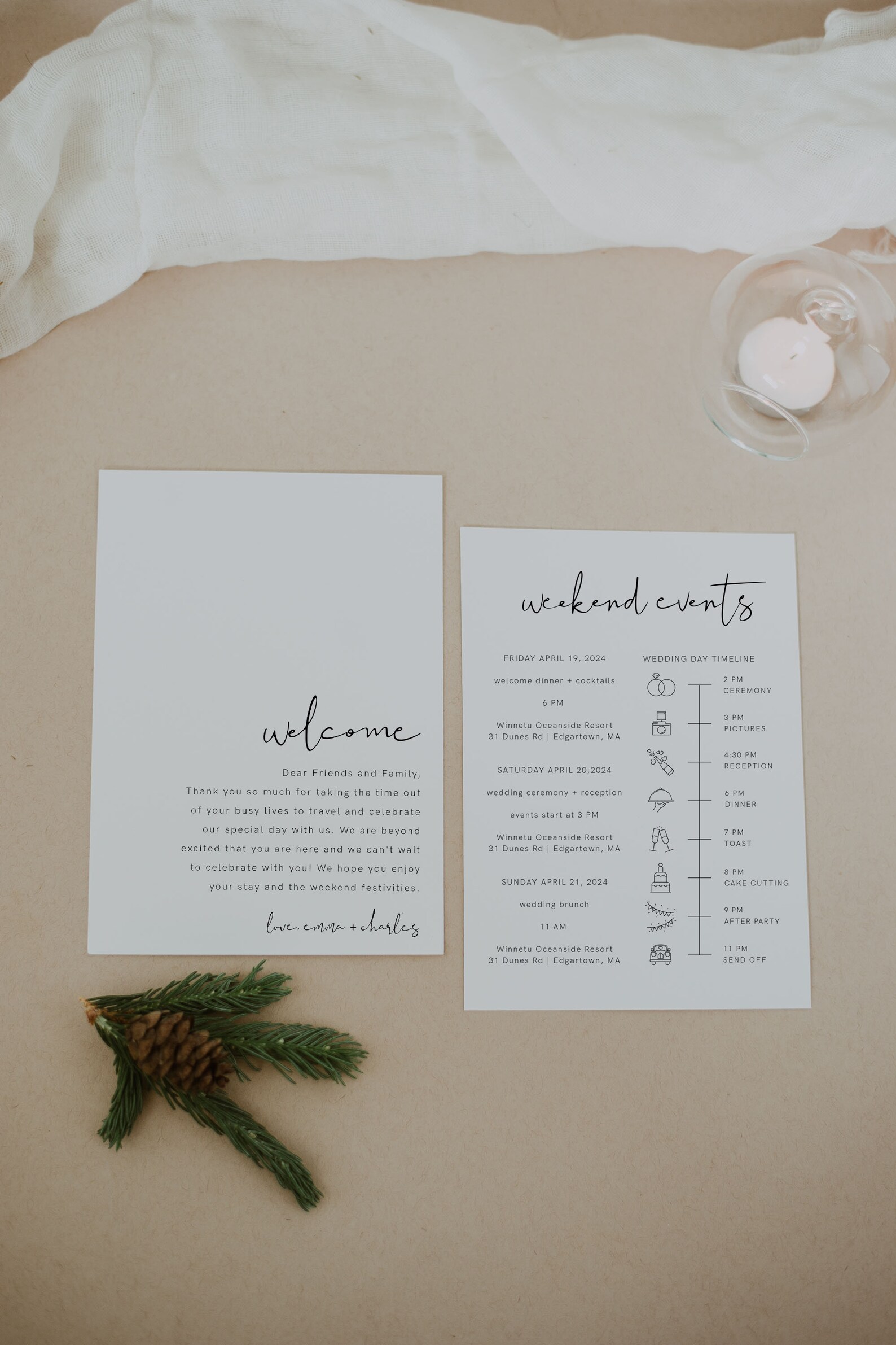 Welcome Wedding Letter Timeline Template Wedding Itinerary - Etsy