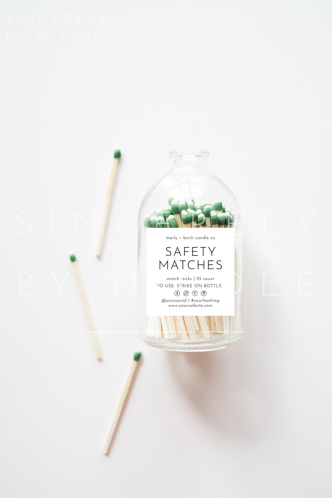 Safety Match Template, Match Label Template Editable Printable ...