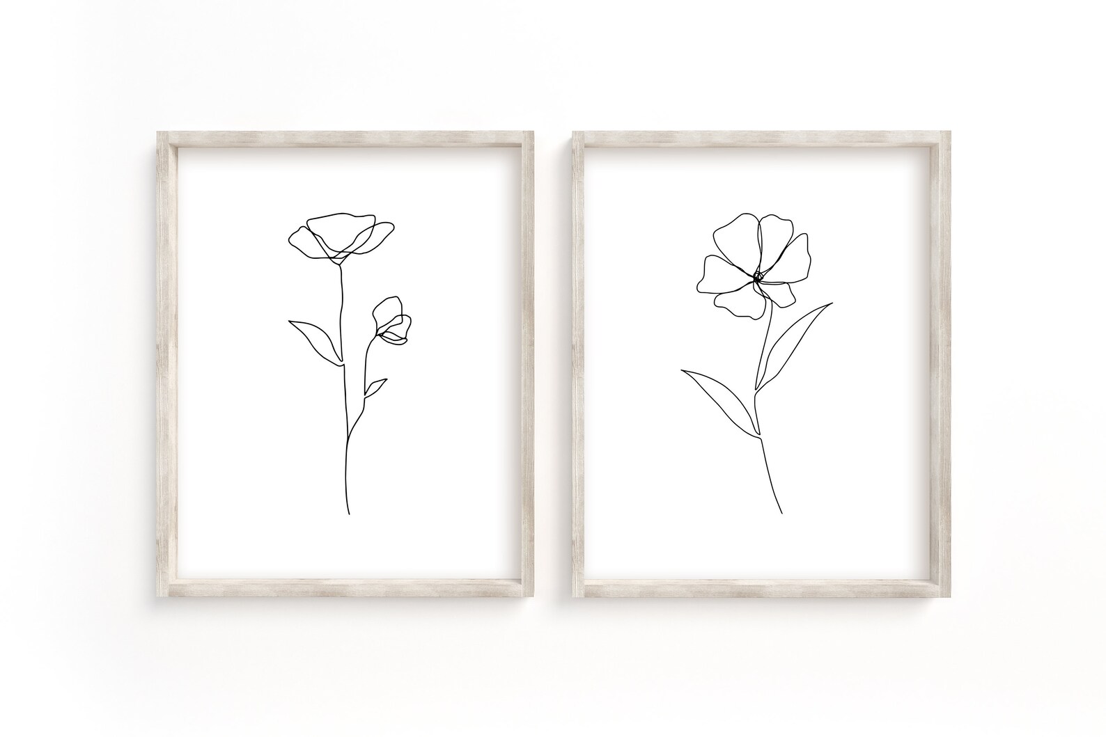 PRINTABLE Floral Line Art Print, Instant Download Printable Modern ...