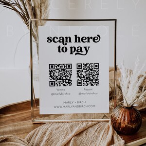 QR Code Editable Template, Printable QR Code Sign Template, QR Code ...