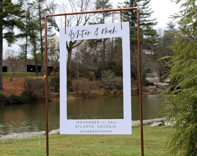 Minimalist Photo Frame Prop Frame Printable, Photo Booth Prop ...