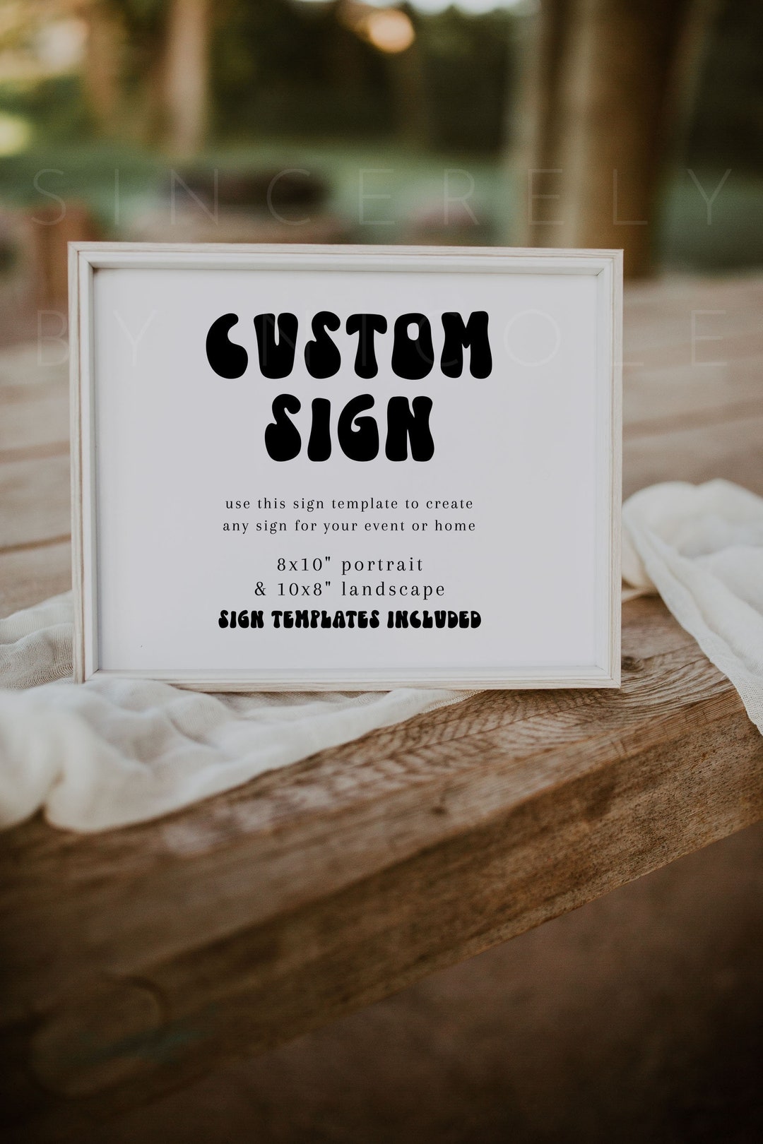 Editable Custom Sign, Printable Signs, Retro Sign Editable Printable ...