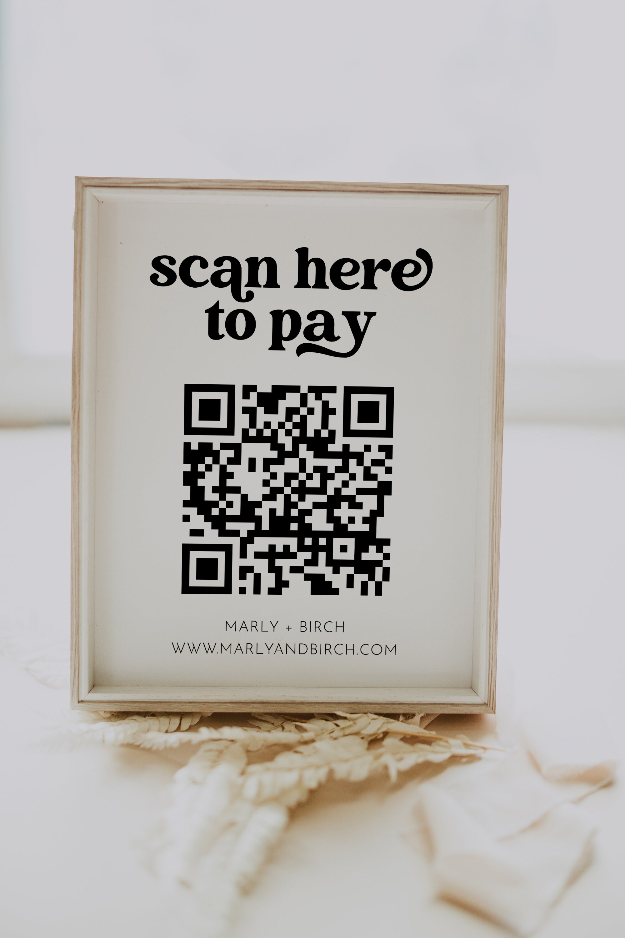 QR Code Editable Template Printable QR Code Sign Template QR - Etsy ...