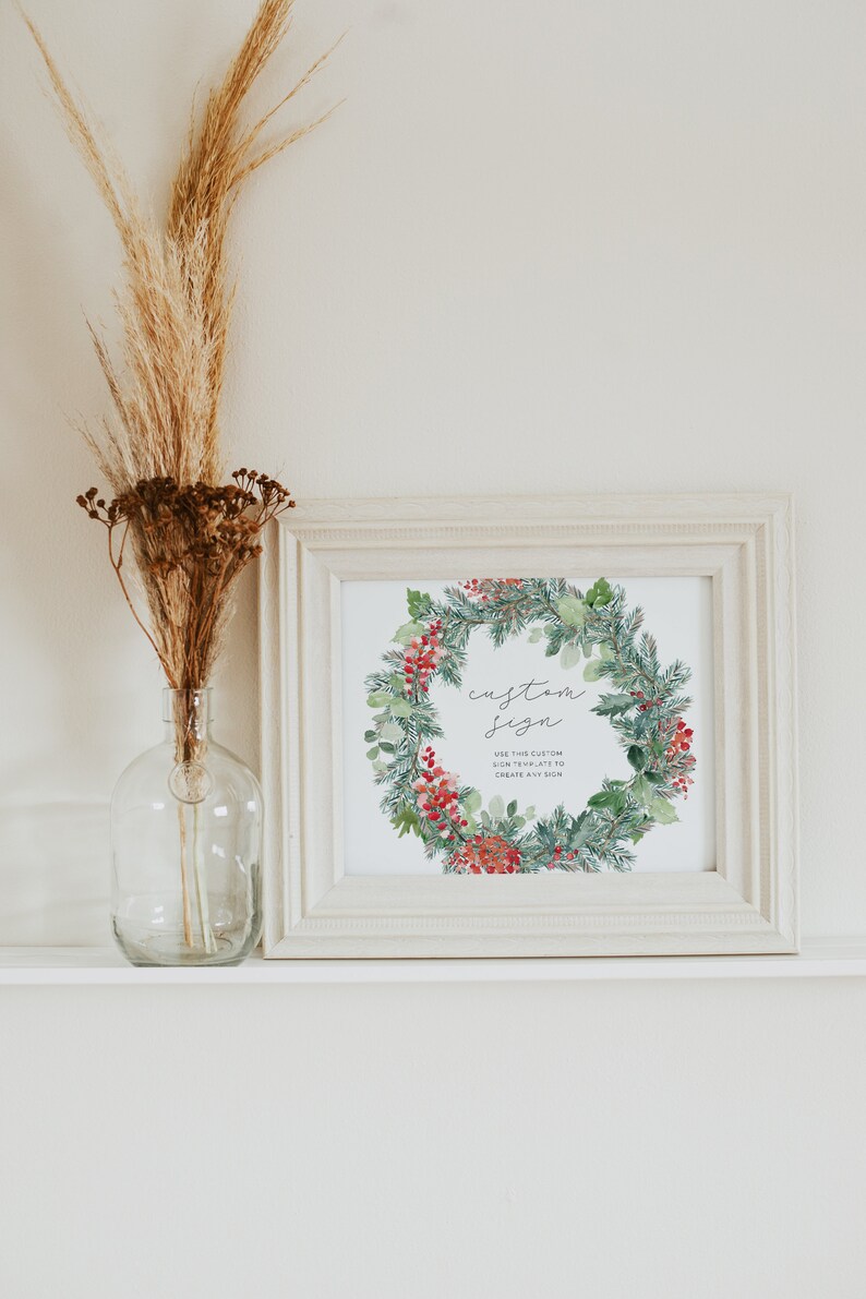 Editable Holiday Sign Template Printable Christmas Sign - Etsy