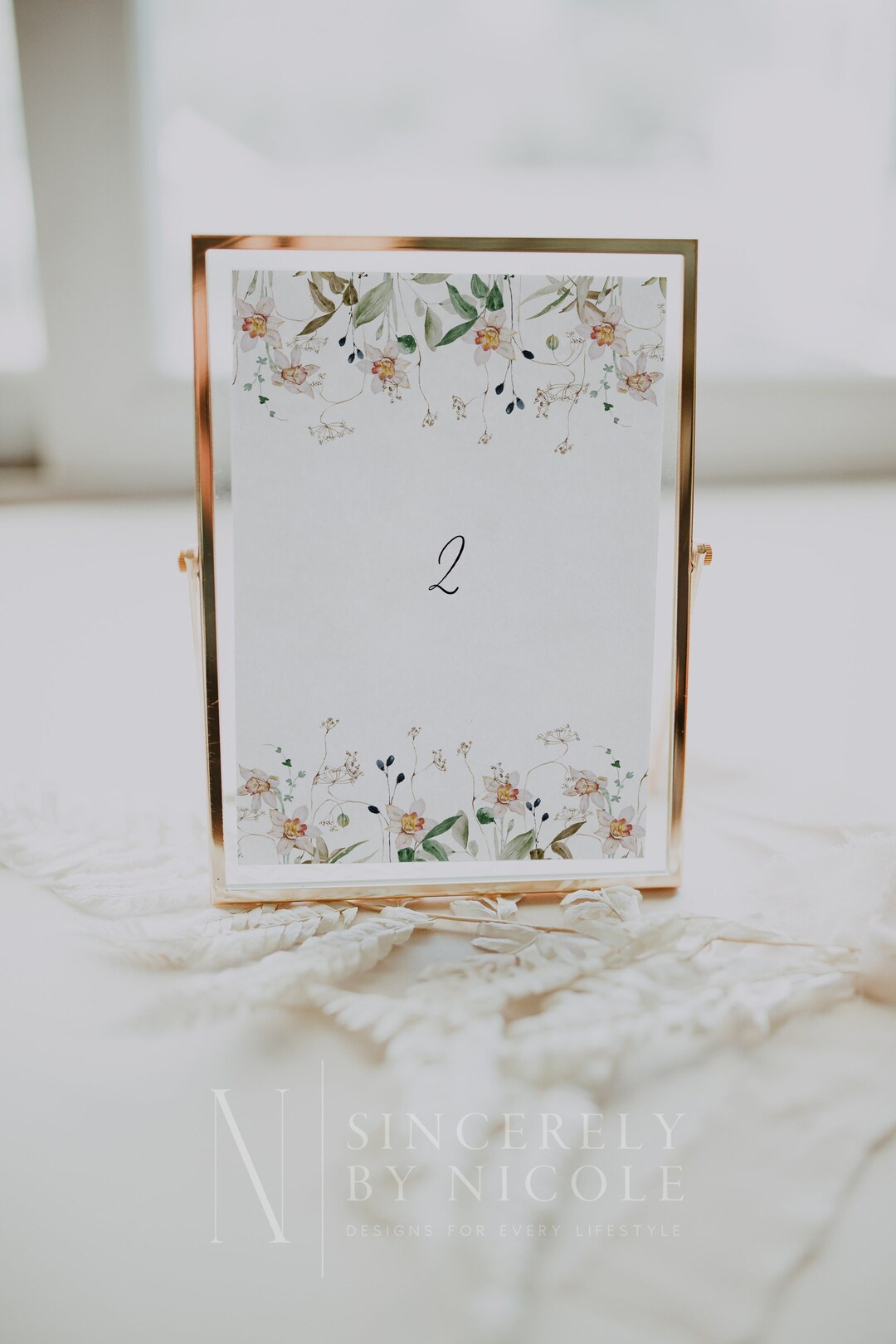 Boho Wedding Table Numbers, Wildflower Table Numbers Printable ...