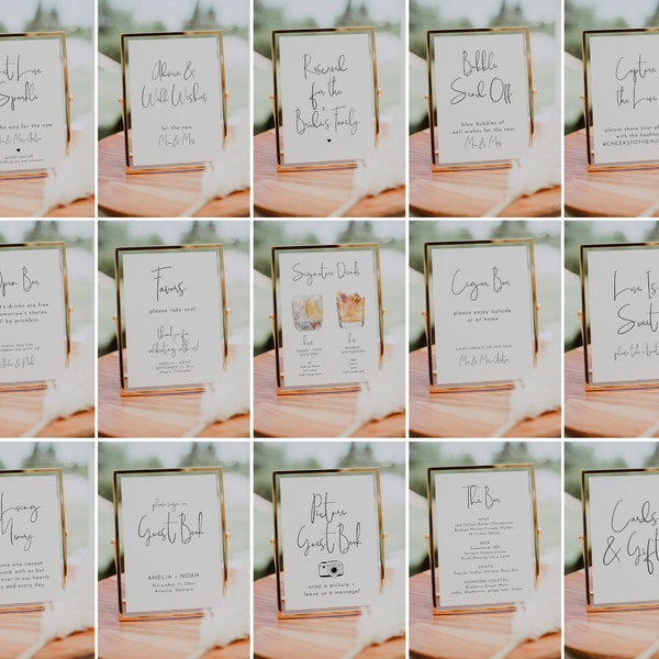 Printable Wedding Signs - Etsy
