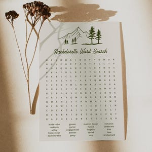 Camp Bachelorette Party Game, Camping Bachelorette Word Search, Canva ...