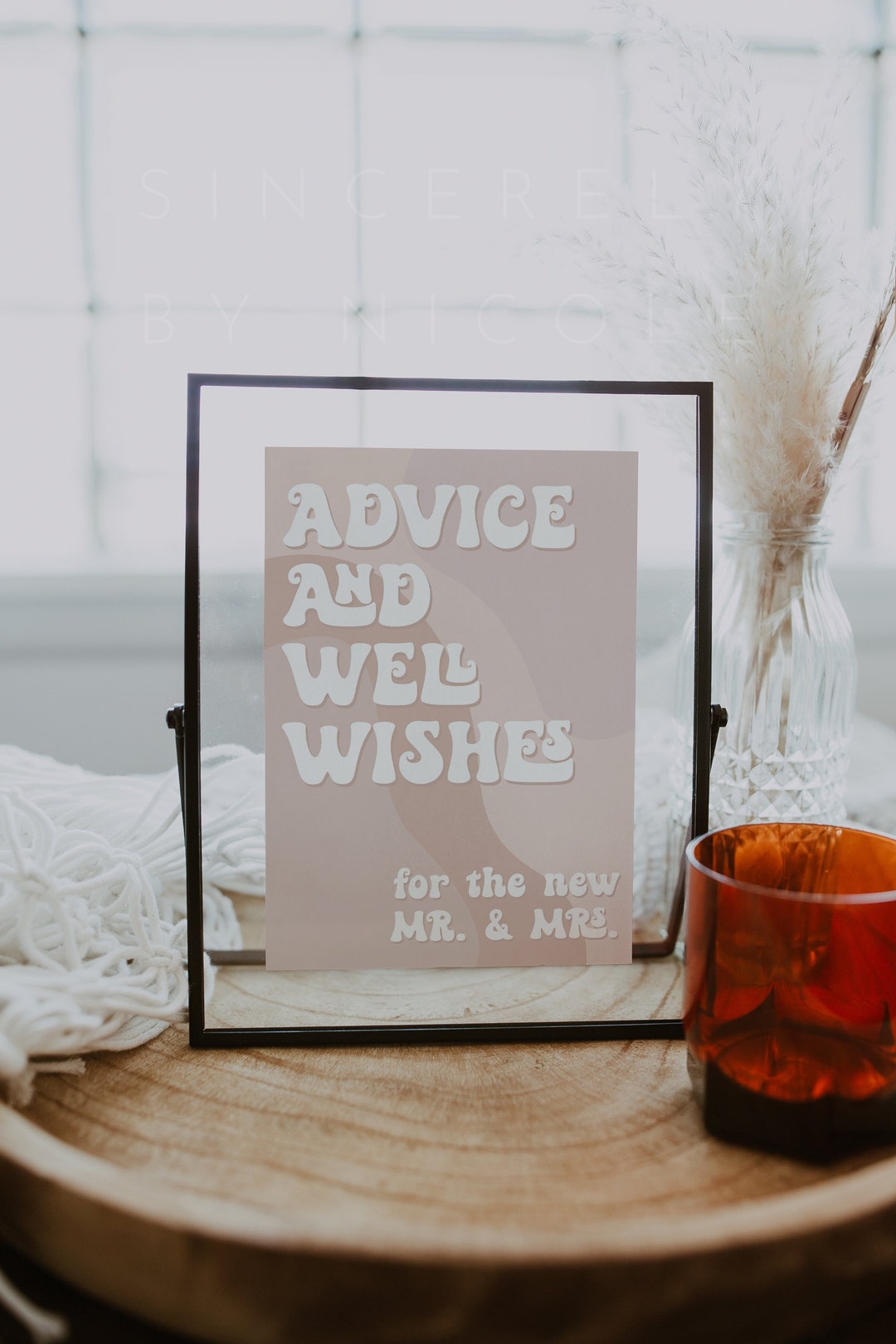 Advice and Well Wishes Sign, Editable Printable Advice and Well Wishes ...