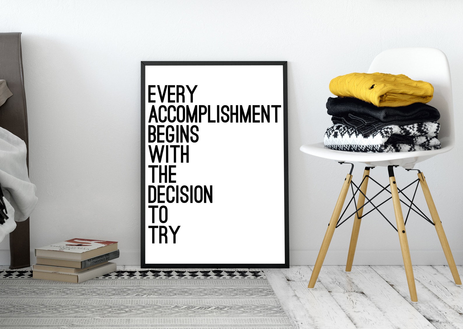 Every Accomplishment Begins With the Decision to Try Large - Etsy
