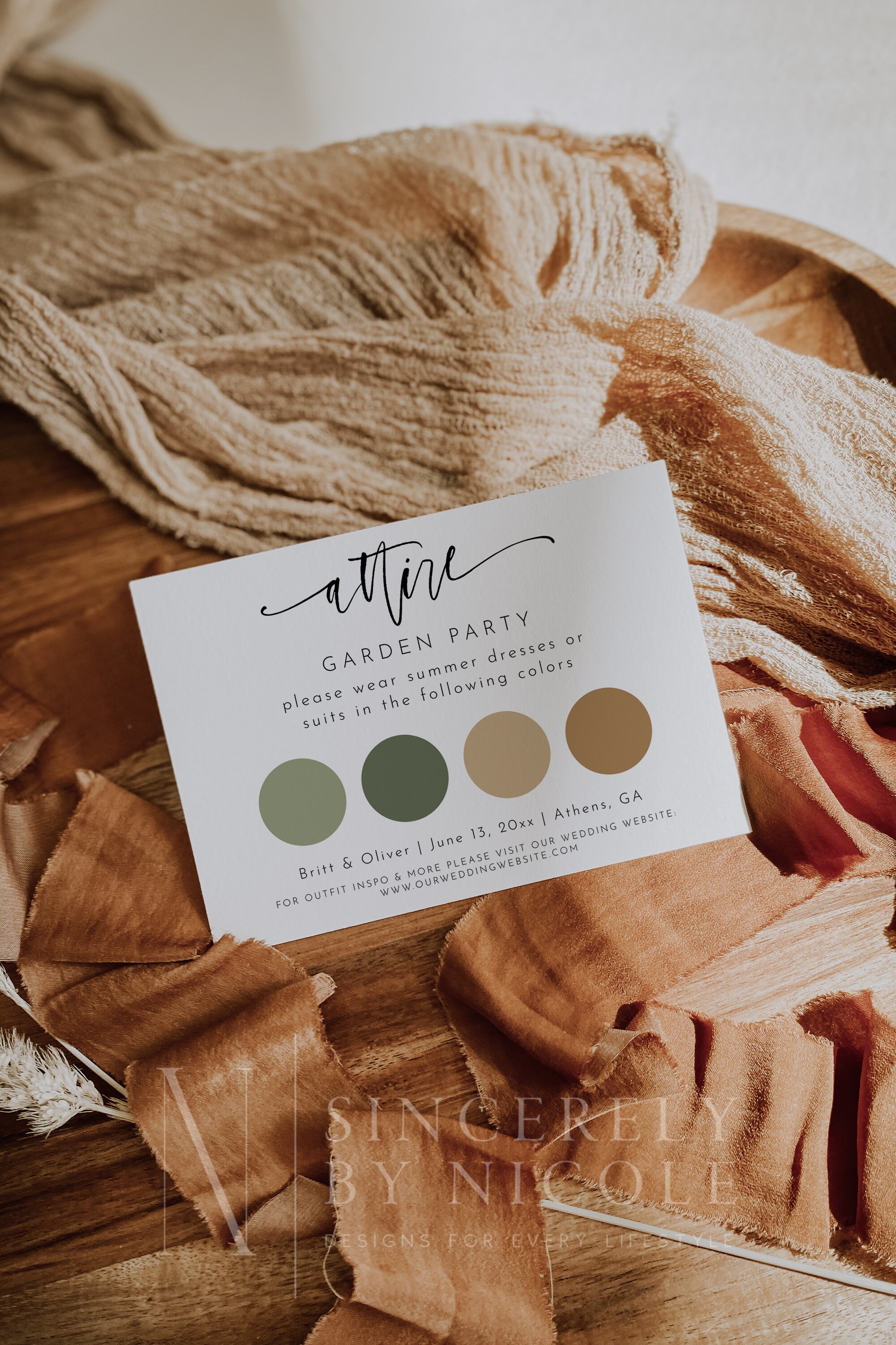 Wedding Guest Dress Code Insert Card Template Wedding Attire - Etsy