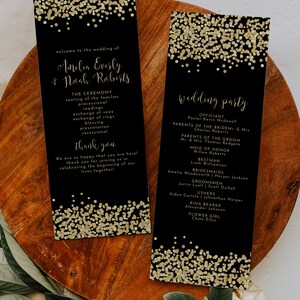 New Years Wedding Program, New Year Ceremony Program Template, Editable ...