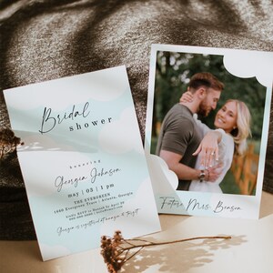 Cloud Bridal Shower Invitation, Cloud Bridal Shower Invitation Template ...