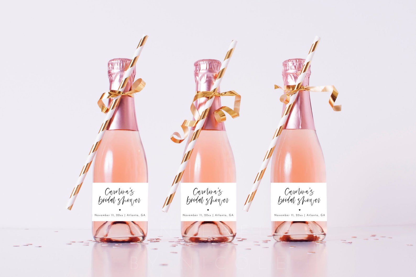 Mini Bottle Label Template Printable Mini Champagne Wine - Etsy