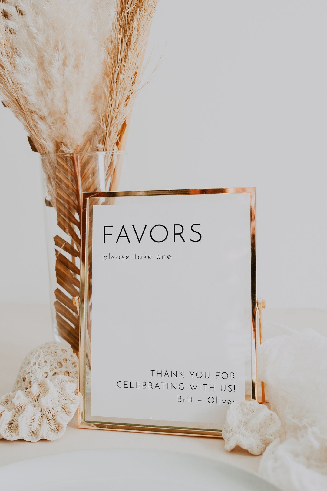 Favors Sign Template, Editable Printable Favors Sign, Please Take One ...