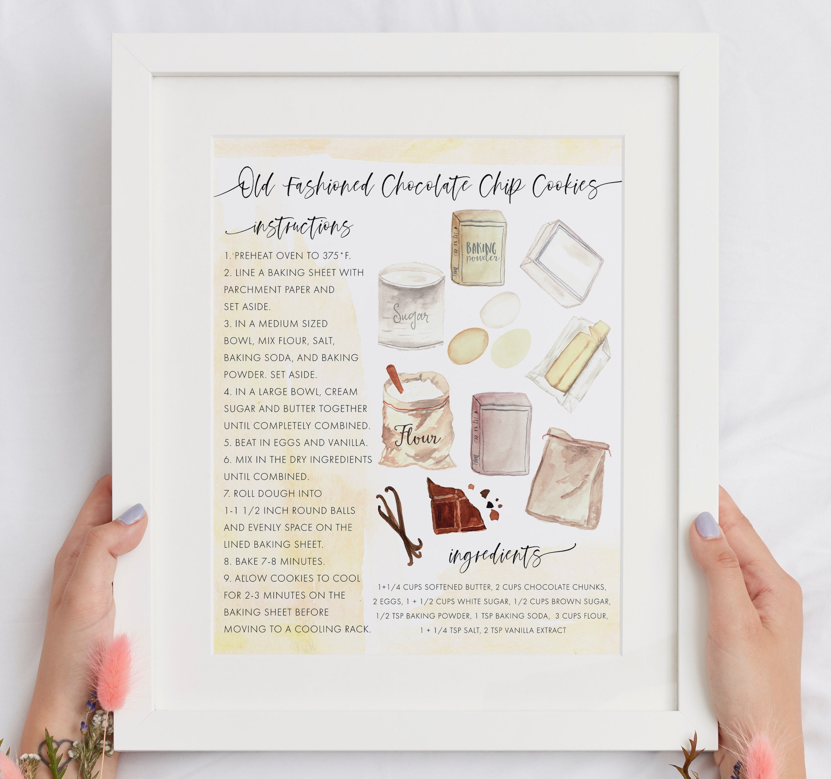 Printable Kitchen Wall Art Recipe Wall Art Recipe Printable | Etsy