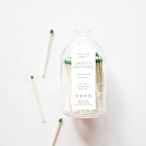 Safety Match Template, Match Label Template Editable Printable ...