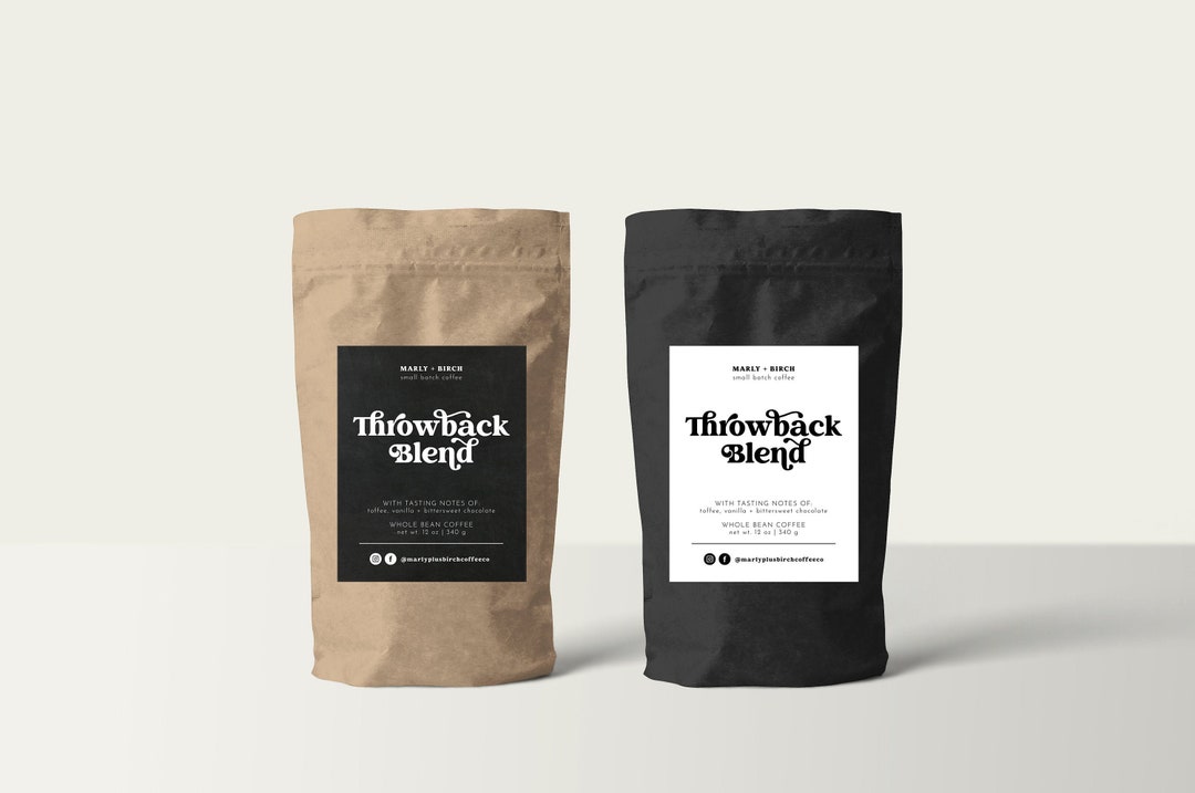 Editable Pouch Label Template, Minimalist Product Label Template, Tea ...