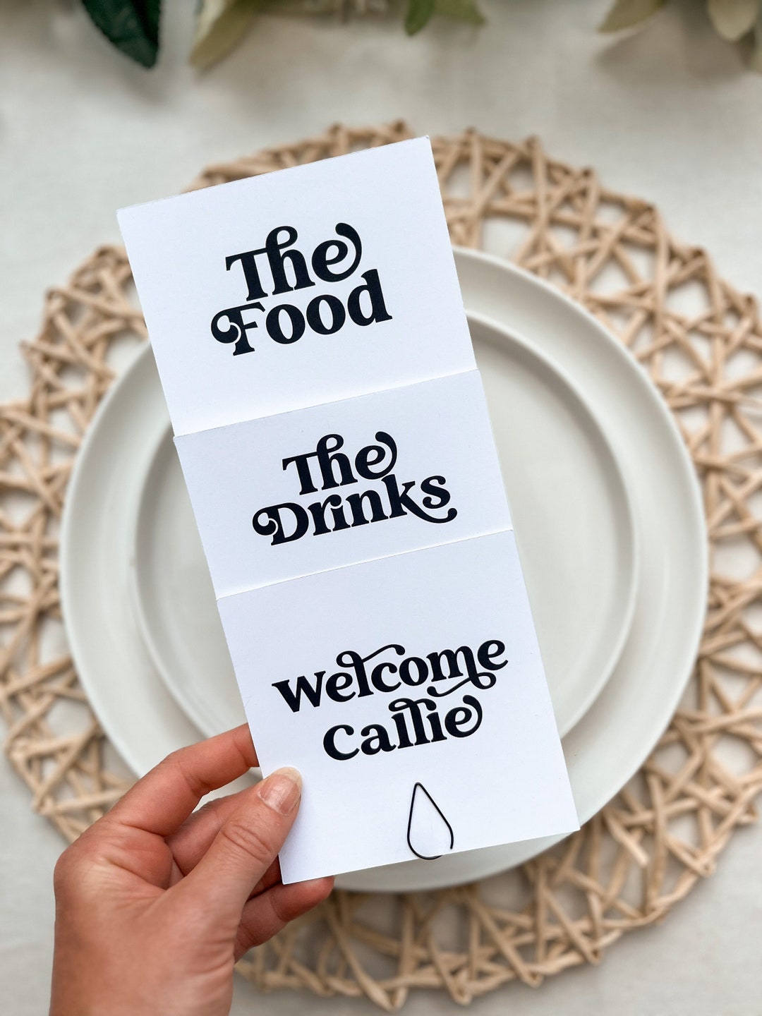 Wedding Menu Template, Layered Menu Template, Printable Menu Card ...