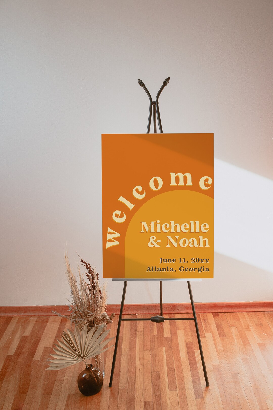 70's Welcome Sign Template, Retro Welcome Sign Editable Printable, 70's ...
