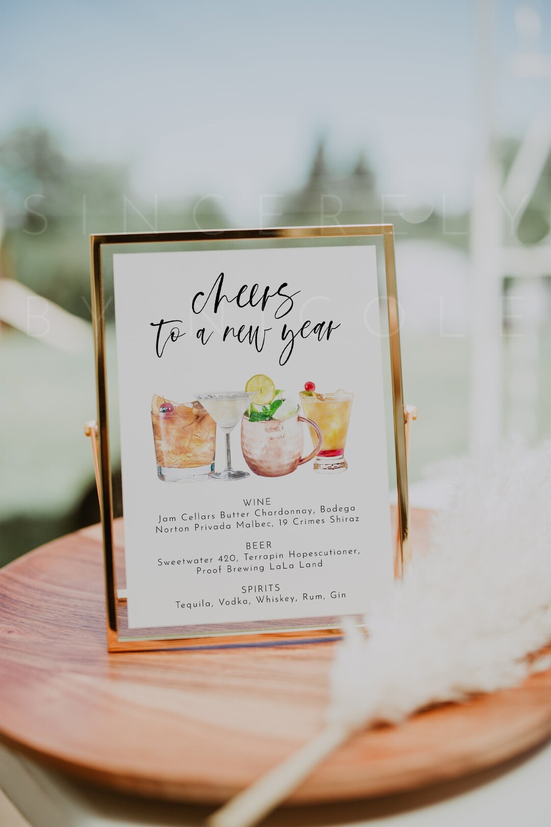 New Years Eve Decorations, New Years Eve Bar Sign, Bar Sign Editable ...