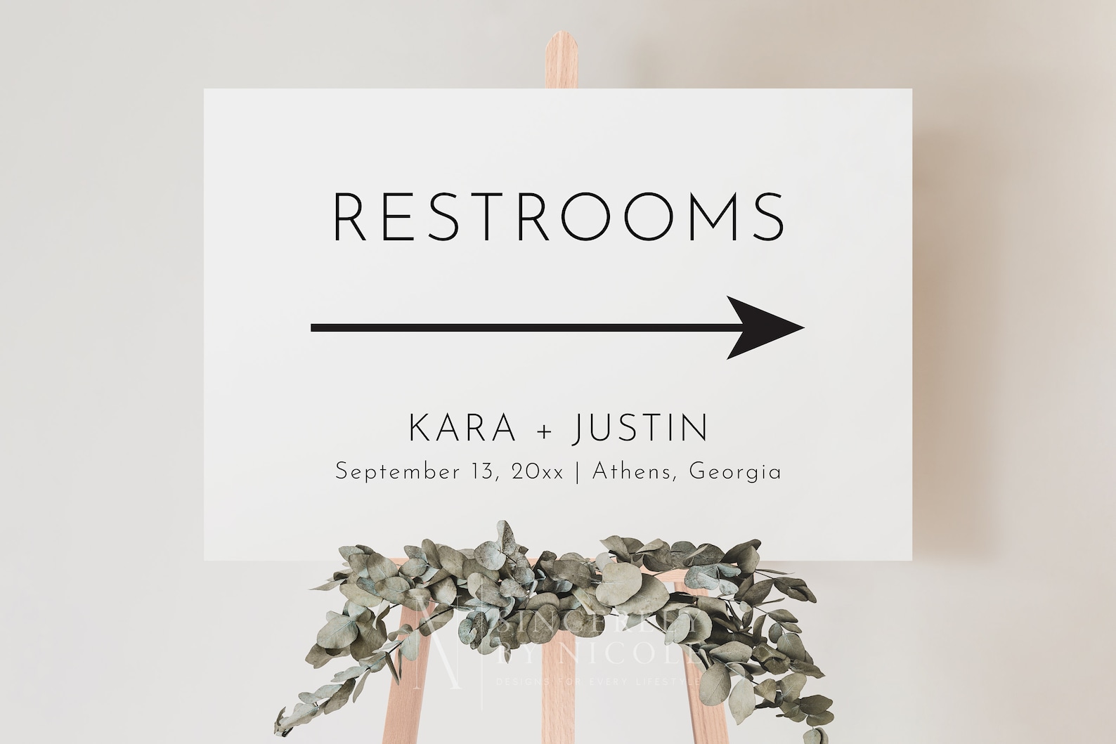 Modern Minimalist Restroom Sign Template Editable Printable - Etsy