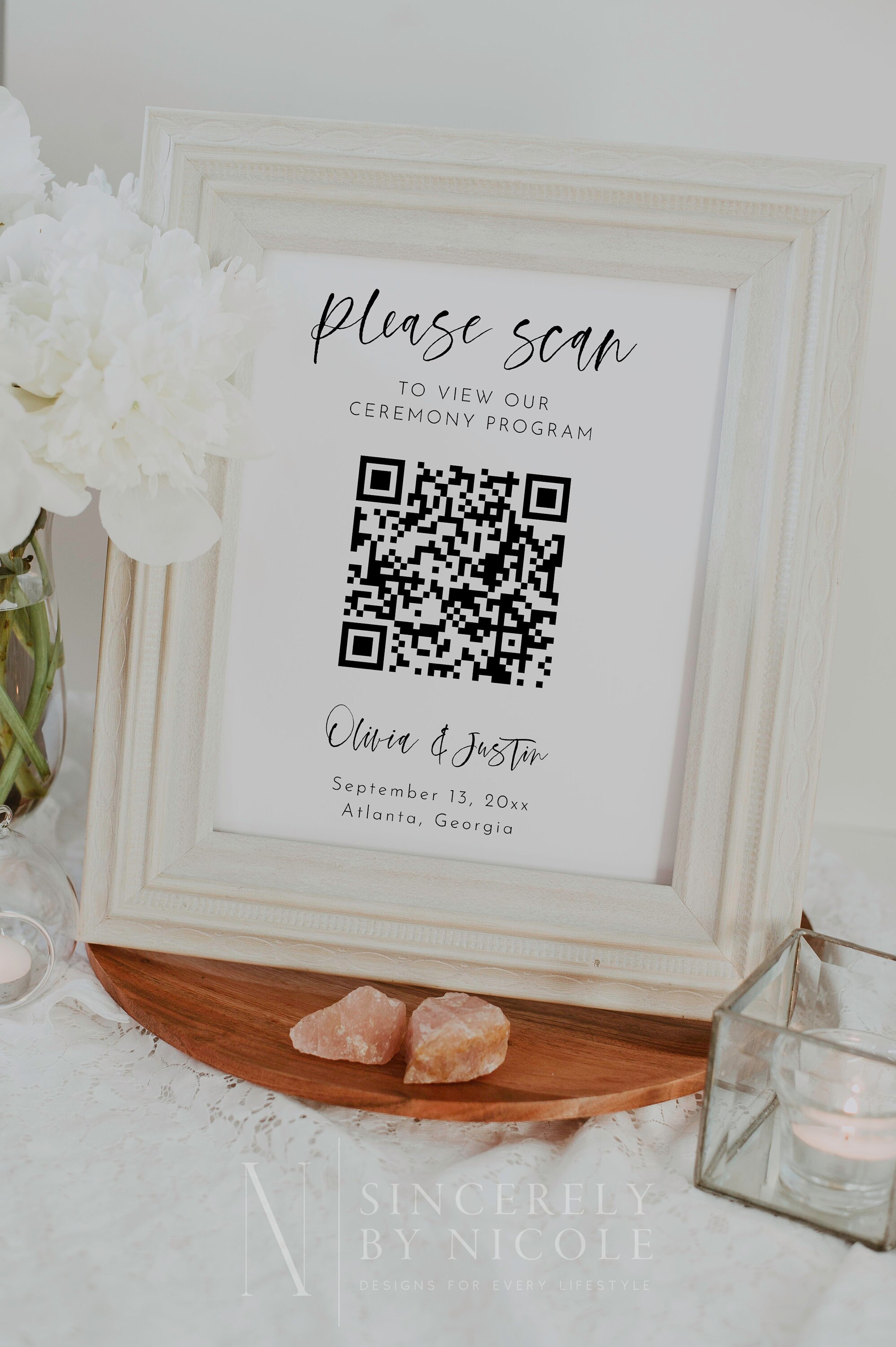 QR Code Wedding Program Scan to View Our Ceremony Program QR - Etsy