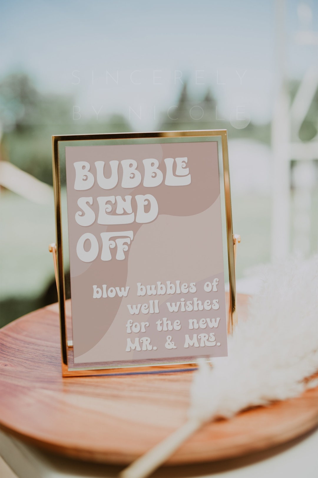 Bubble Send off Sign, Editable Printable Wedding Bubble Send off Sign ...