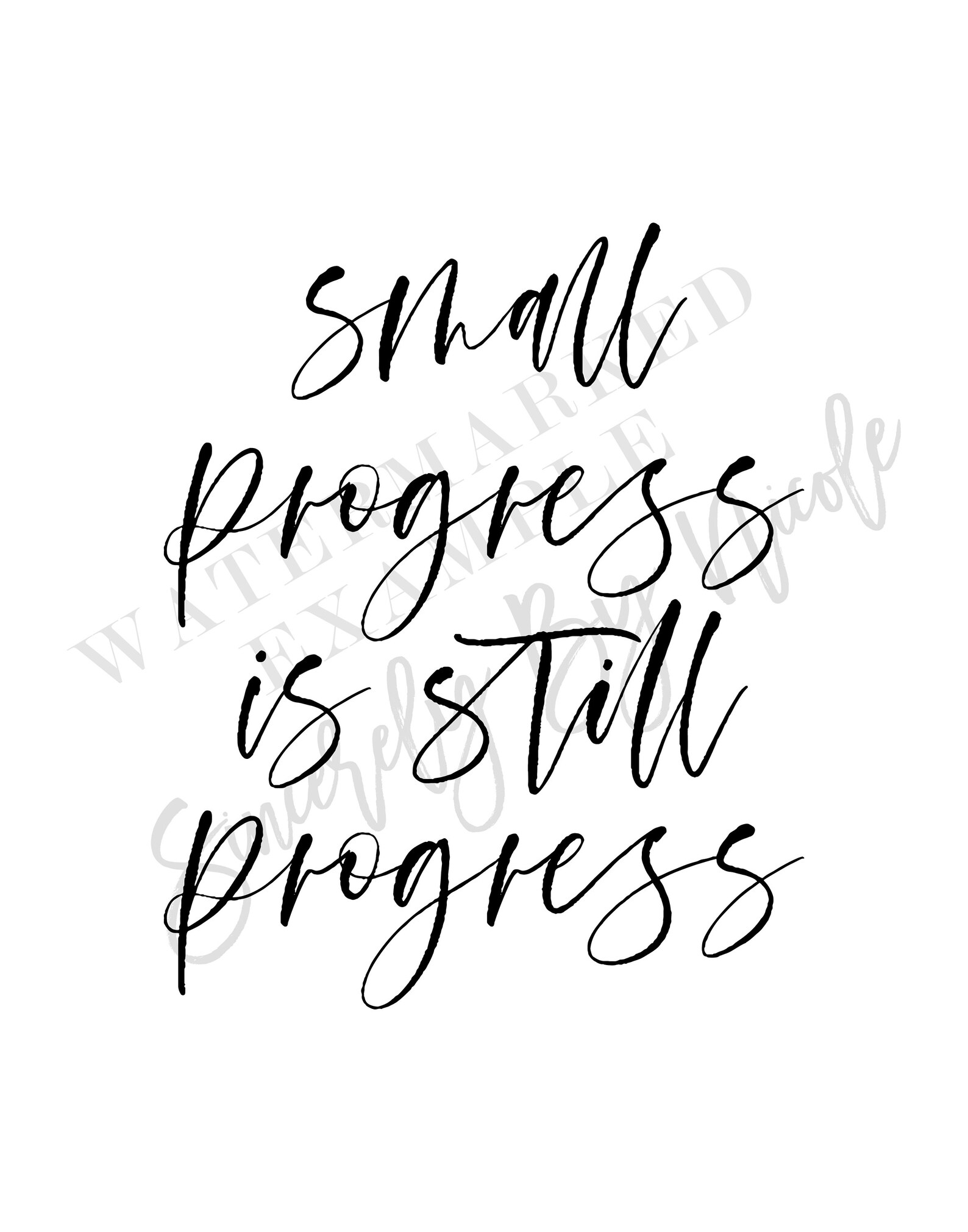 Small Progress is Still Progress Motivational Poster | Etsy