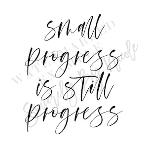 Small Progress is Still Progress Motivational Poster - Etsy