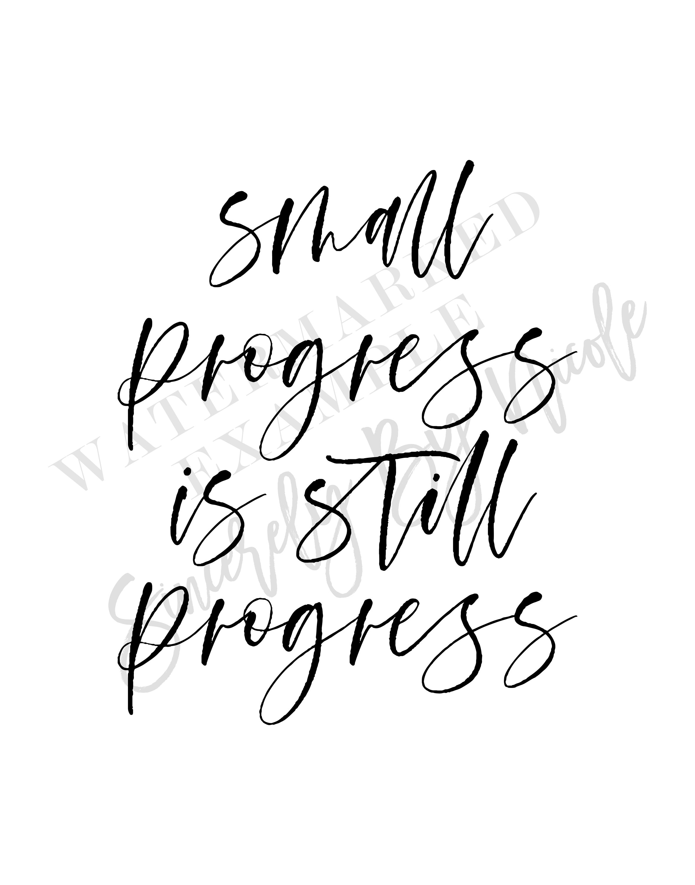 Small Progress Is Still Progress Motivational Poster | Etsy