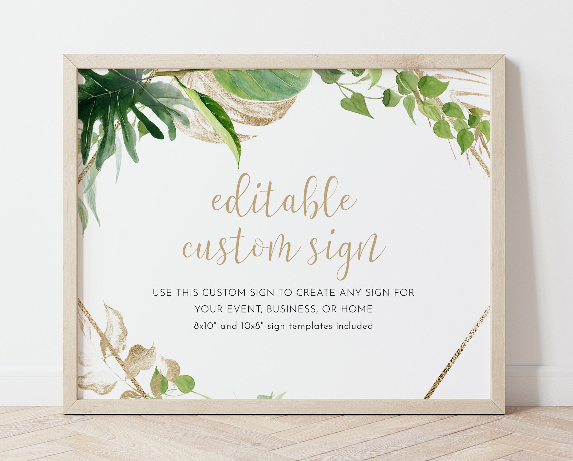 Tropical Custom Sign Template Beach Tropical Party Sign - Etsy