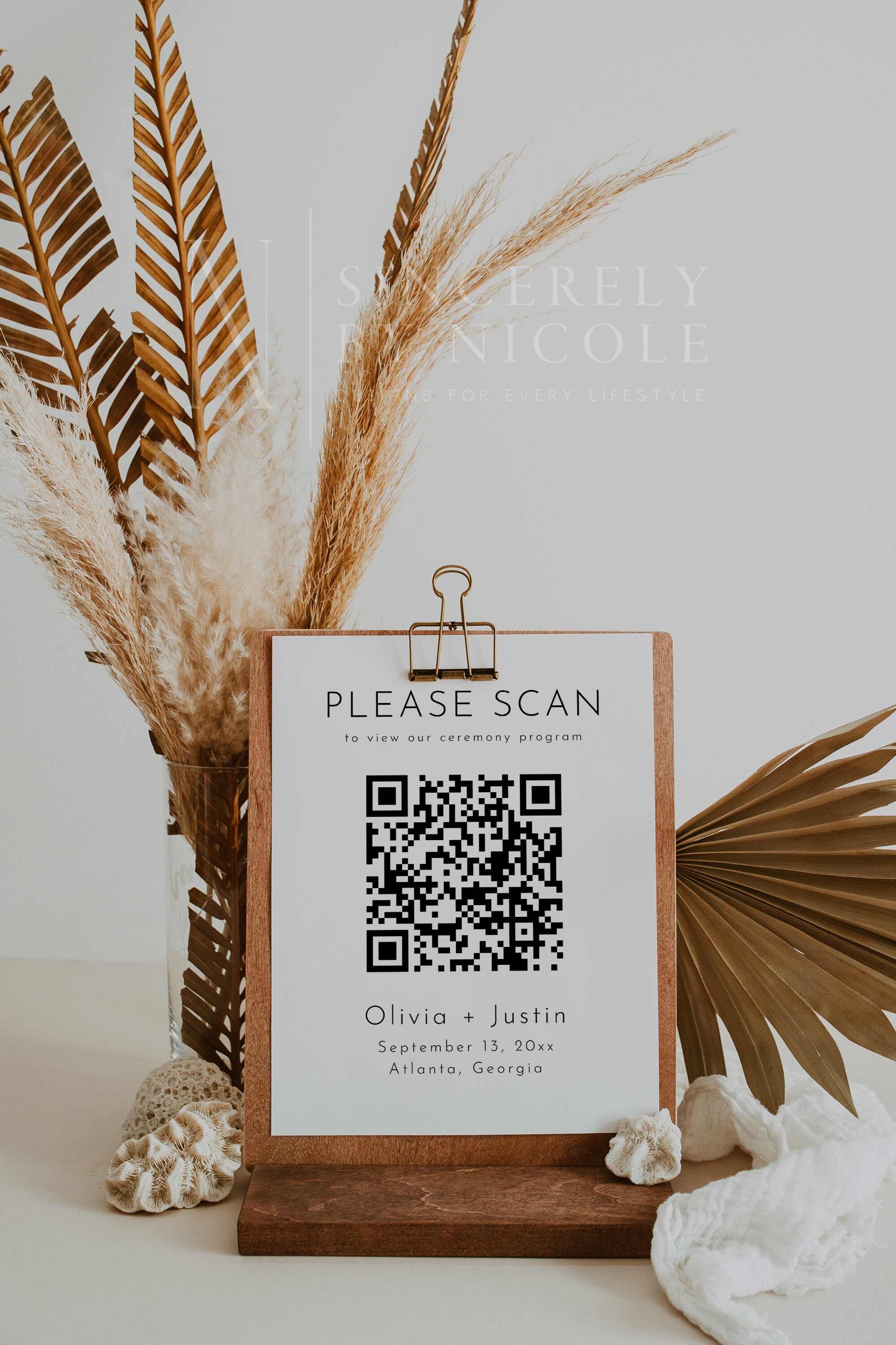 QR Code Wedding Program Scan to View Our Ceremony Program QR - Etsy