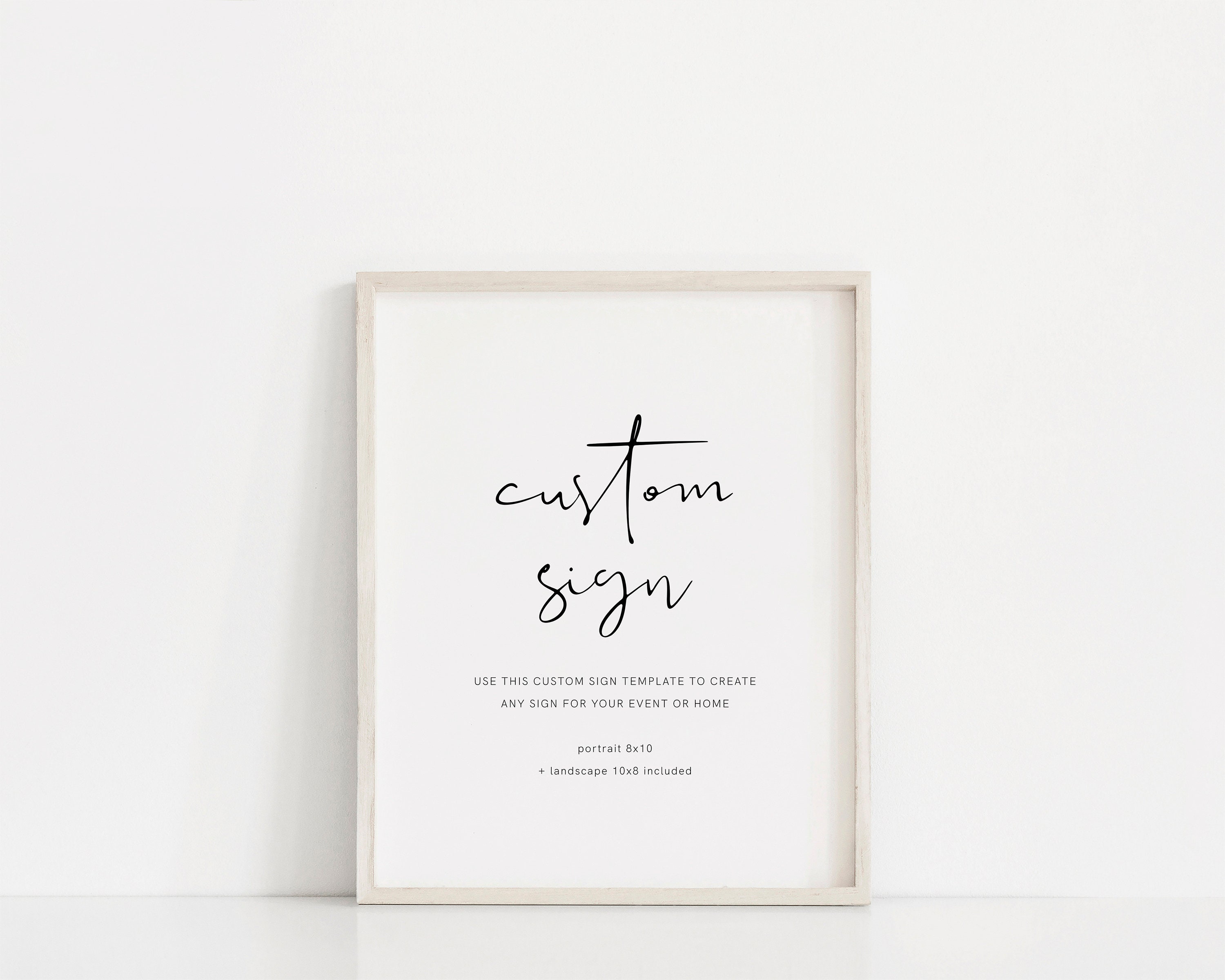 Editable Sign Template, Custom Sign, 100% Editable Sign, Corjl Signs ...