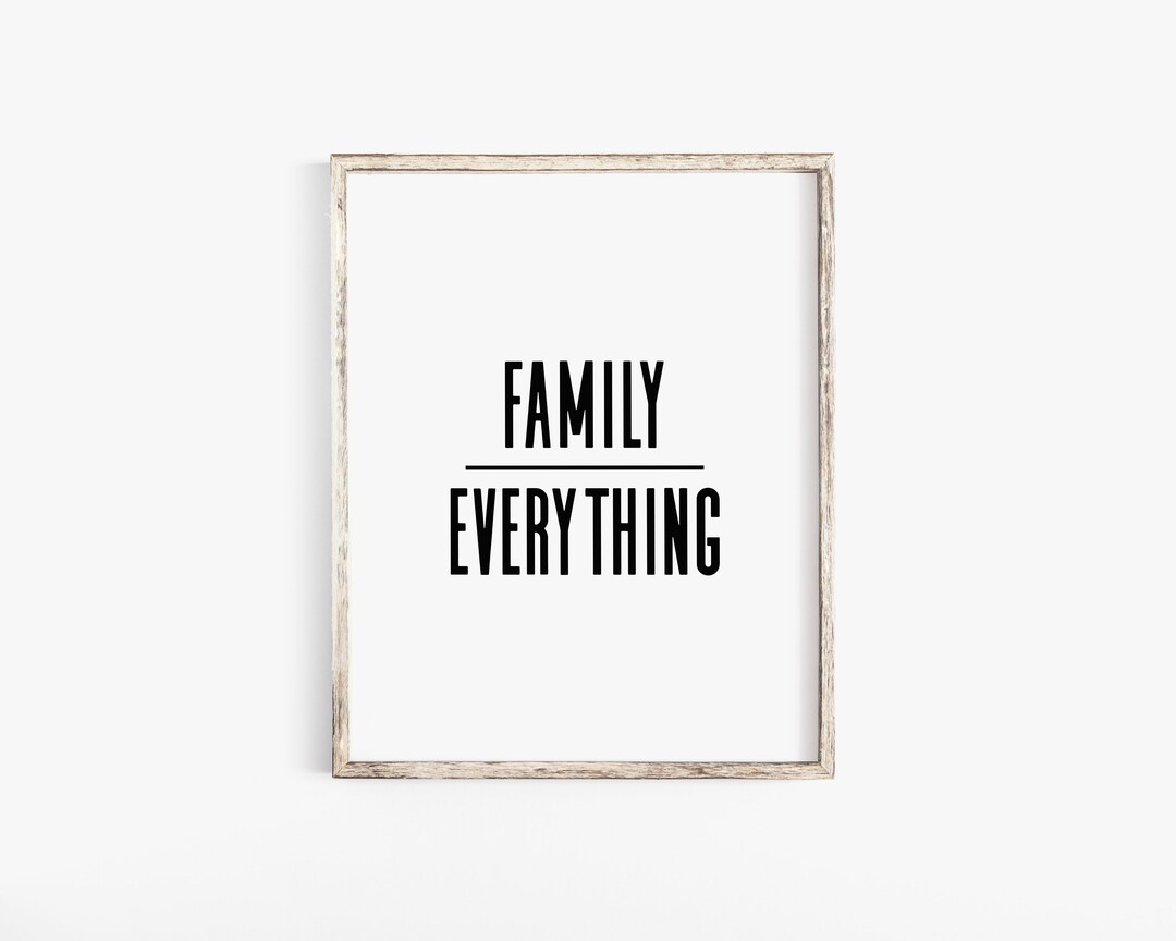Family Over Everything, Family Sign, Family Print, Living Room Prints ...