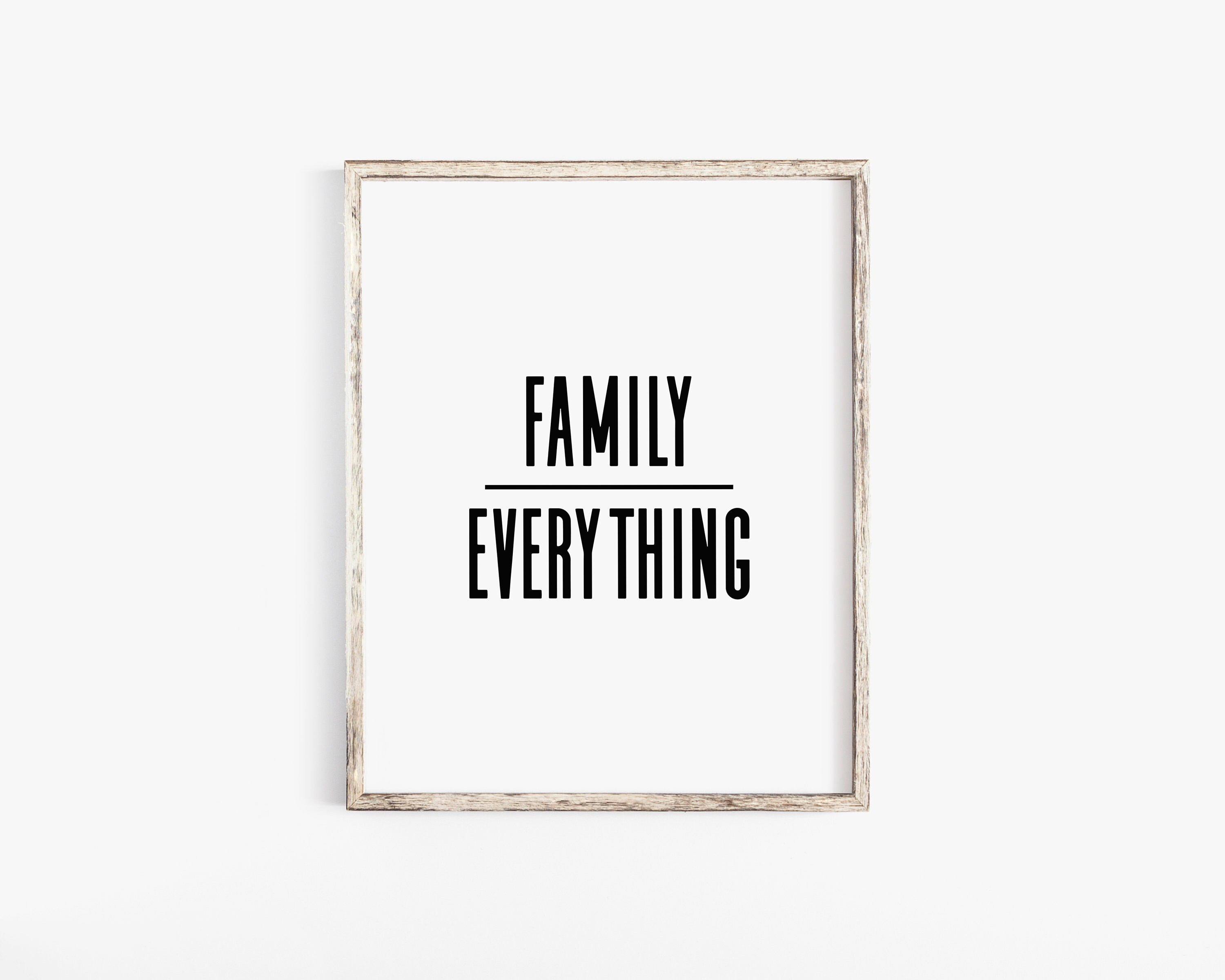 Family Over Everything, Family Sign, Family Print, Living Room Prints ...