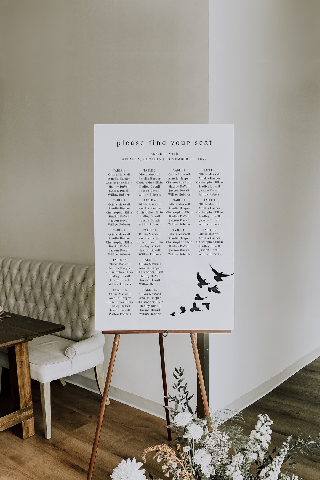 Raven | Halloween Seating Chart, Editable Printable Seating Chart ...