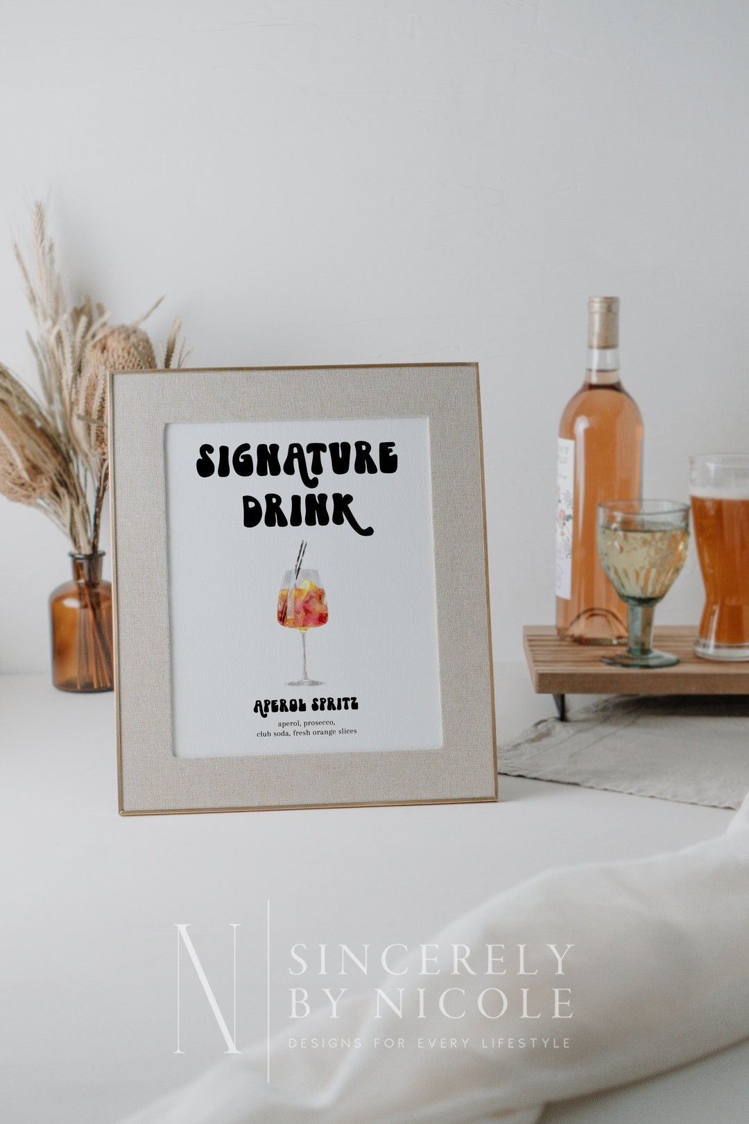 Signature Drinks Sign Template, Printable Bar Menu Sign Template, Bar ...