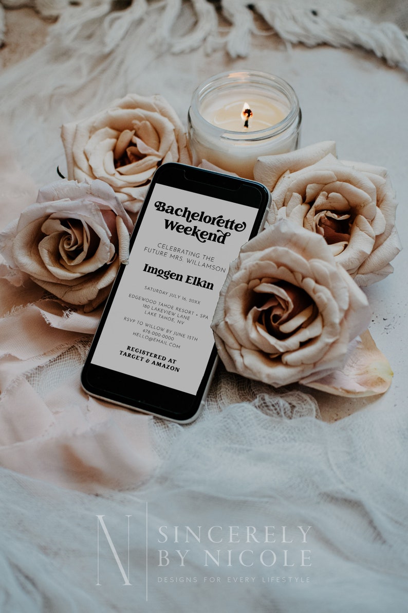 Text Bachelorette Party Invitation, Bachelorette Invite Instant ...