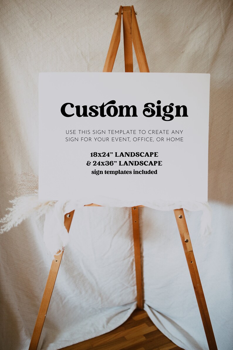 Editable Custom Sign Printable Signs Retro Sign Editable - Etsy
