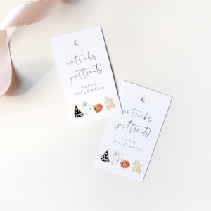 No Tricks Just Treats, Halloween Gift Tag, Printable Halloween Treat ...